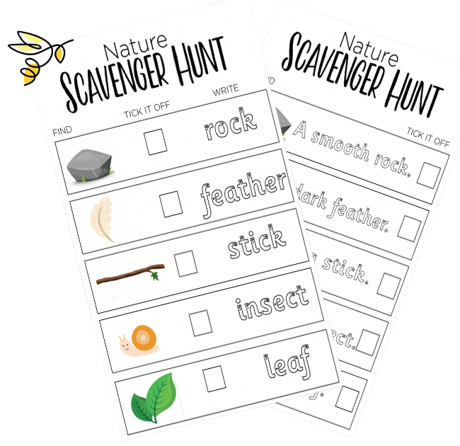 Nature Scavenger Hunt Downloadable PDF – Learn with Miss B